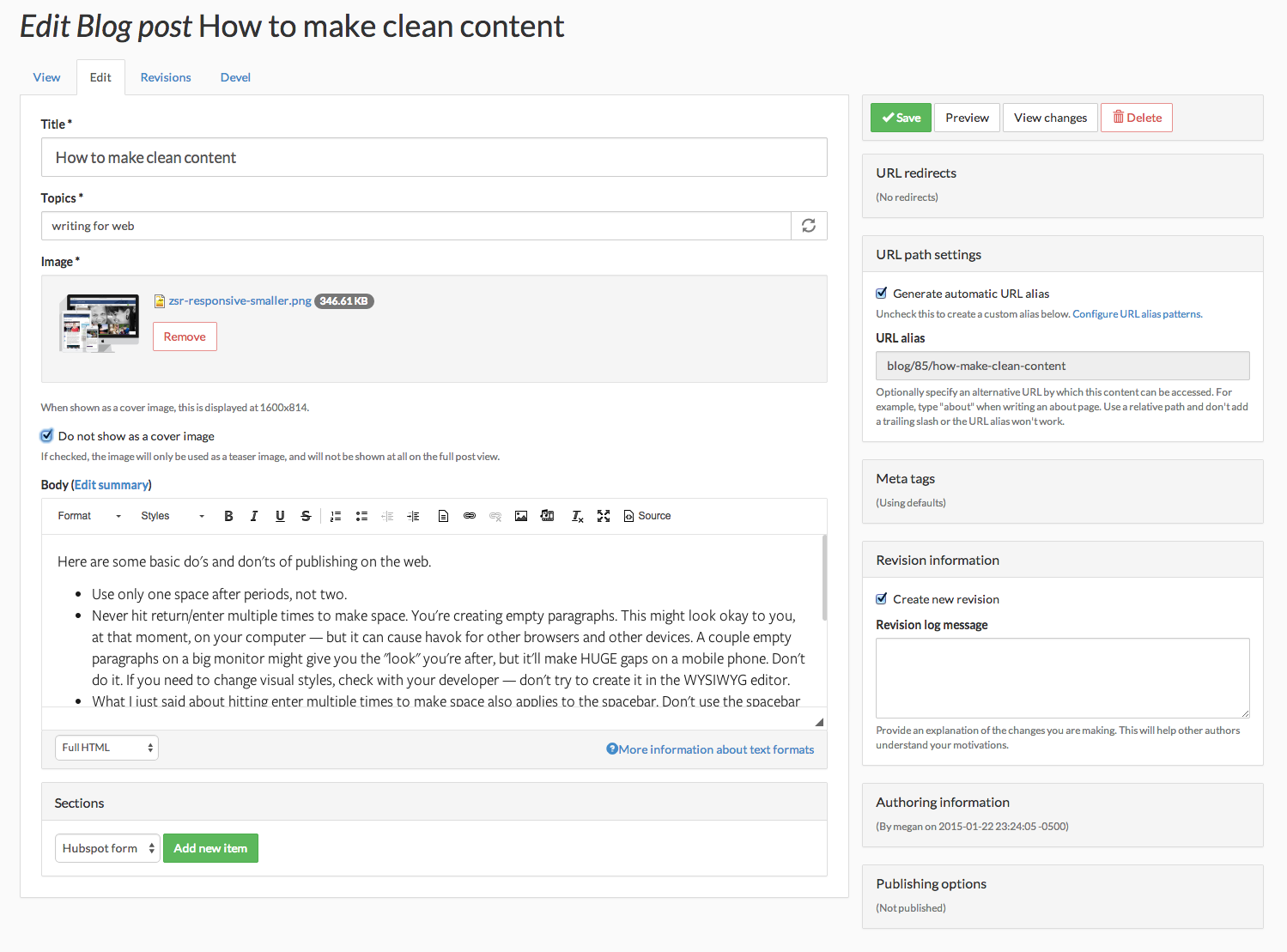 How to make clean content | Alloy Design + Development